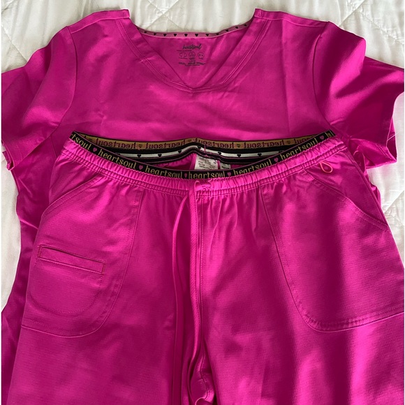 Other | Three Sets Of Scrubs Bright Pink Aqua Blue And Soft Blue All ...